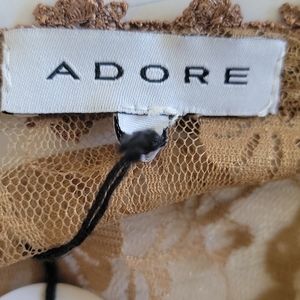 Adore | Tops | Adore Brown Boho Lace Blouse | Poshmark